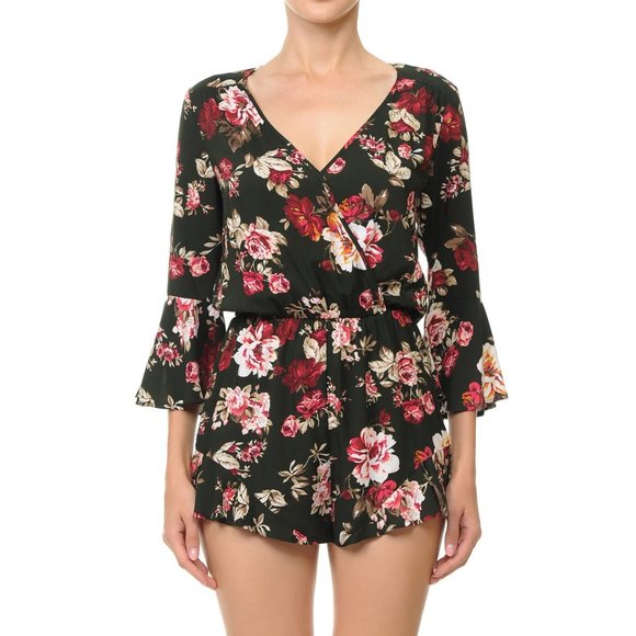Other | Floral Romper | Poshmark